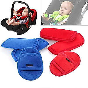 3Pack Seatbelt Pillow Car Seat Belt Covers for Kids, Adjust Vehicle Shoulder Pads Safety Belt Protector Cushion Plush Soft Auto Seat Belt Strap Cover Headrest Neck Support for Children Baby