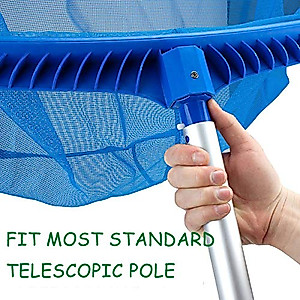 AnSun Upgraded Pool Skimmer Net, Heavy Duty Leaf Rake for Cleaning Swimming Pool & Pond, Fine Mesh Deep Bag Catcher with Strong Plastic Frame