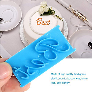 Fdit 3 Set Cake Decorating Printing Handwriting Letter Cake Embosser DIY Plastic Molds for Cupcakes Cookies