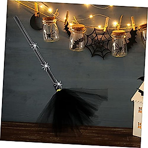 1Pc Halloween Broom Witch Accessories for Women Witch Broom Halloween Kids Broom Props Halloween Wizard Broom Kids Decor Halloween Small Broom Make up Child Costumes Plastic