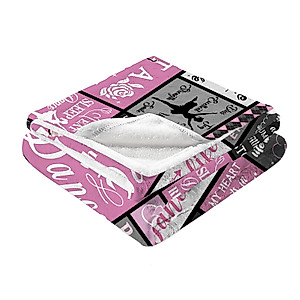 BUUGVIIL Just a Girl Who Loves Dance Gifts for Girls, Dance Blanket, Dance Recital Gifts for Girls, Ballet Gifts for Dancers, Dancer Gifts for Girls Teens on Christmas Birthday 50"x60"
