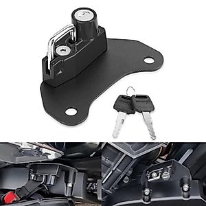 Motorcycle Helmet Lock Anti-Theft Helmet Security Lock with Keys for Indian Scout/Sixty 2015-2018-Black