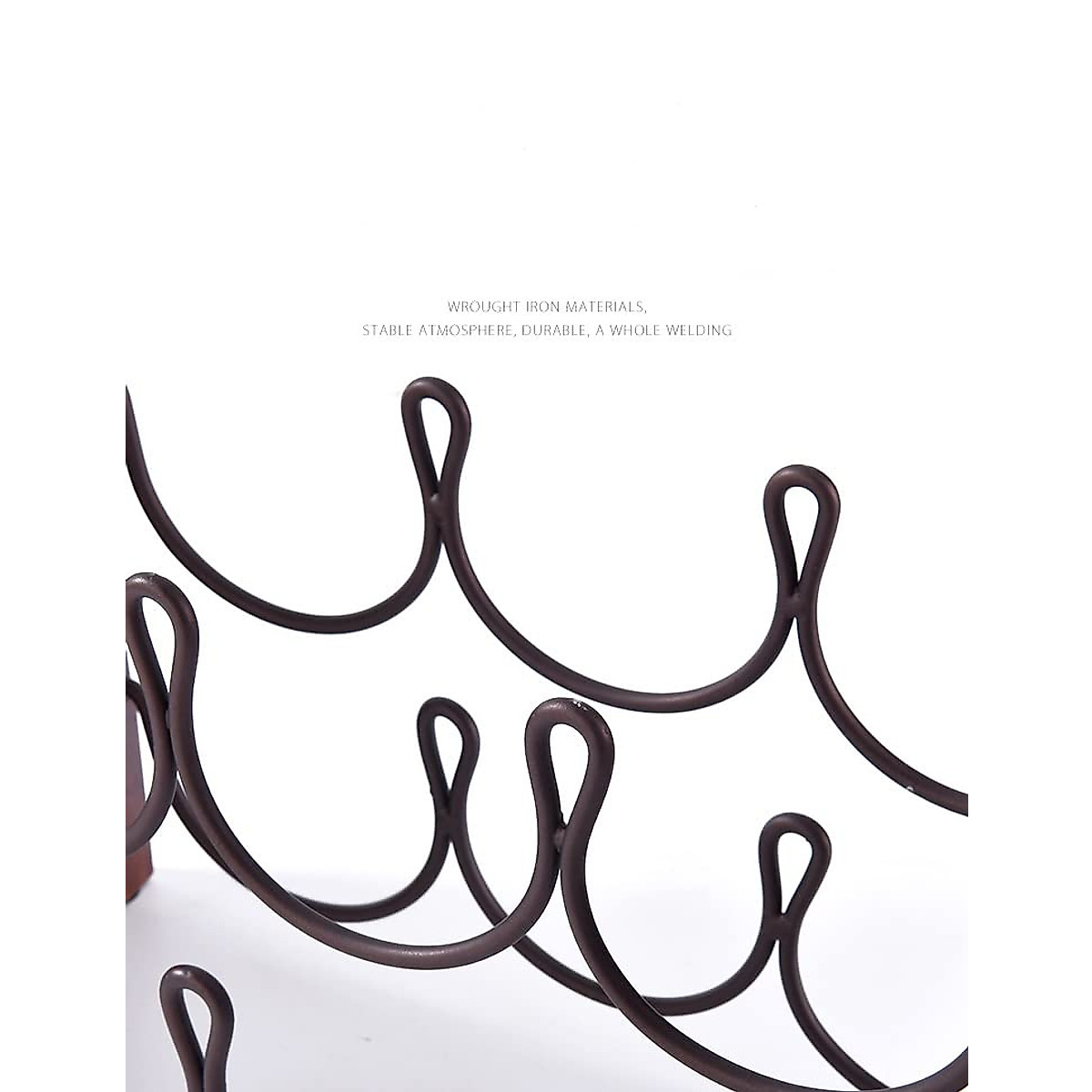 DYT 2 Tier Tabletop Wood Wine Holder Wood Wine Rack Counter Wine Holder for 6 Bottles,Freestanding Wine Storage for Kitchen Home Bar Storage and Kitchen Decor,Brown