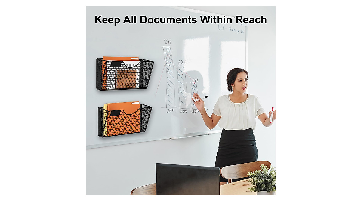 MFTEK Magnetic File Holder - Space-Saving Organizer