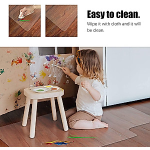 Kuyal Chair Mat, Rolling Chair Mat for Hardwood Floor, 45" X 53" Transparent PVC Home Office Floor Protector Mat (45" X 53" with Lip)