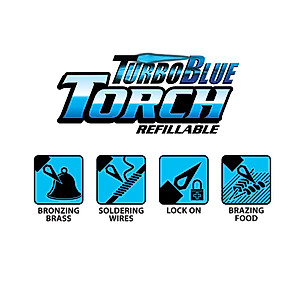 Turbo Blue XXL Jet Flame Refillable Torch Lighter with Powerful Windproof Flame (1)