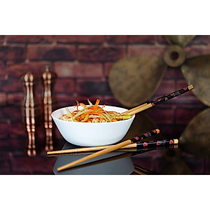 Naruto Shippuden Akatsuki Wooden chopsticks | Naruto Chopstick Set Of 2 | Anime Stuff | Kitchen Deco | Anime Wood Chopsticks | Official Licensed By Just Funky