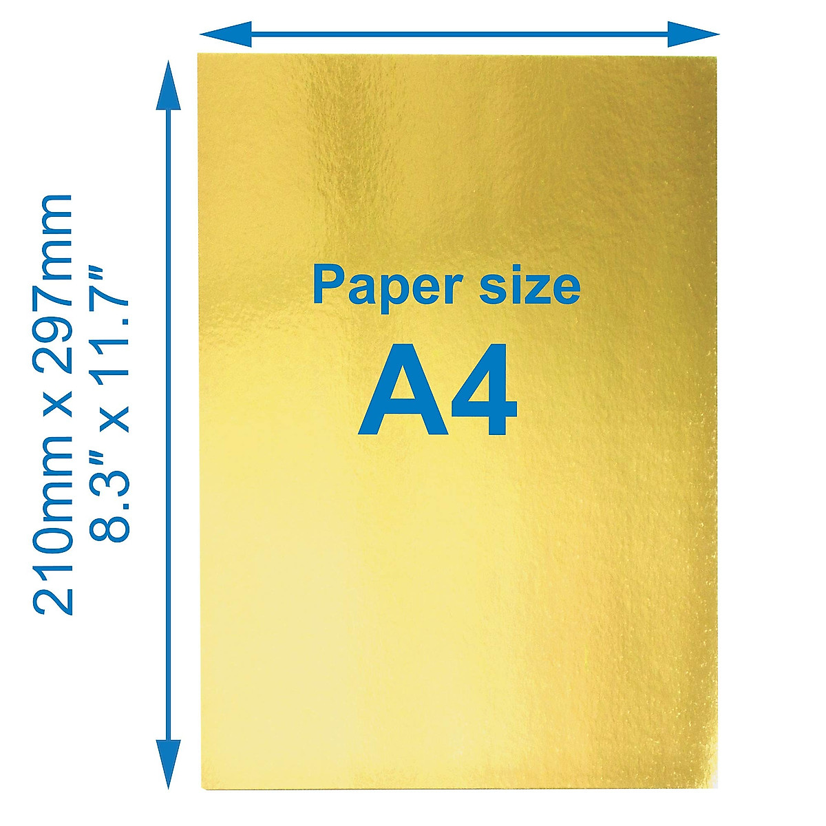 Baker Ross - AC375 A4 Gold & Silver Metallic Card (250 gsm) — ⁠Creative Art Supplies for Kids, Christmas Crafts, Card Making, and Decorations (Pack of 20)