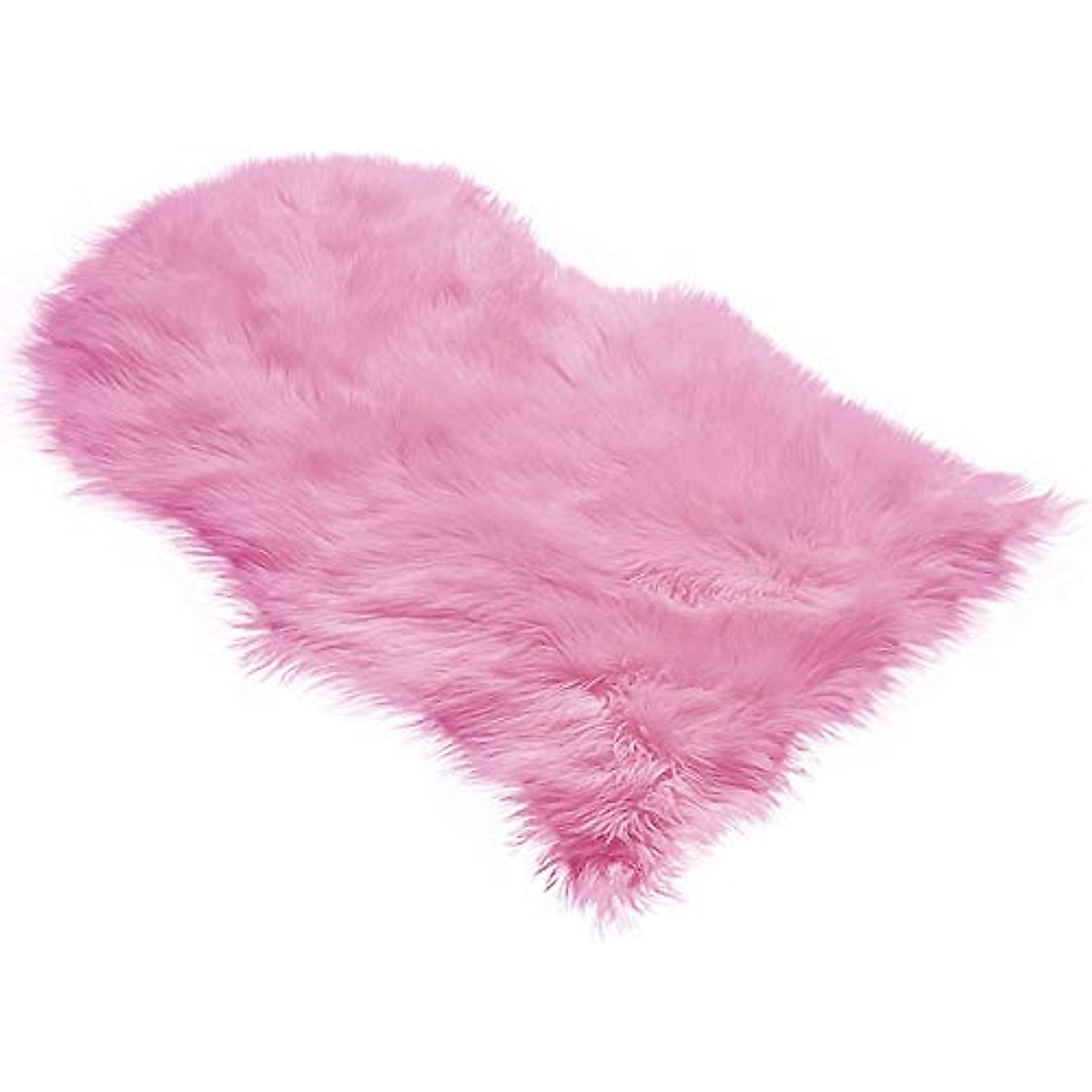 RUGLUSH Super Soft Sheepskin Chair Cover Seat Cushion Pad– Excellent Quality Faux Fur Rug – Modern, Stylish Design – Used As an Area Rug Or Across Your Armchair – Back Lining Suede Fabric 2ft x 3ft