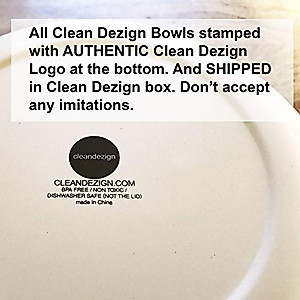 Clean Dezign 11.5" Large Salad and Serving Bowl with Bamboo Wood Lid and Servers Set - Bamboo Fiber Mixing Bowl and Utensils with Wooden Cutting Board Top (Large, Natural White)