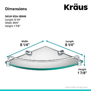 Kraus Elie Corner Bathroom Shelf, Chrome Finish, KEA-18846CH