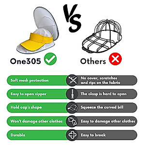 one305 Premium Hat Washer Cage for Washing Machine - Hat Cleaner for Baseball Caps - Hat Laundry Cage for Washer