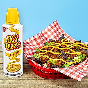 Easy Cheese Cheddar Cheese Snack, 12 - 8 oz Cans