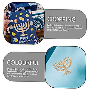 NOLITOY Jewish Holiday Party Supplies 100 Pcs Hanukkah Decoration Metal Non-Woven Fabric Wreath Jewish Hanukkah Decorations