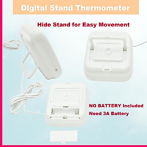 Bytiyar Small Digital Thermometer TA358 Celsius/Fahrenheit Temperature Indoor/Outdoor Meter Gauge with 5ft/1.5M Probe Sensor