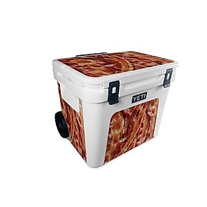 MightySkins Skin Compatible with Yeti Roadie 60 Wheeled Cooler - Crispy Bacon | Protective, Durable, and Unique Vinyl Decal wrap Cover | Easy to Apply, Remove, and Change Styles | Made in The USA