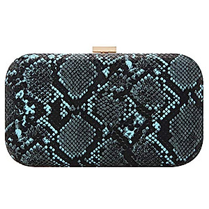 Fawziya Evening Bags And Clutches For Women Snakeskin Clutch-Green
