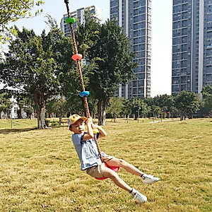 Xinlinke Tree Climbing Rope and Kids Disc Swing Seat Set Outdoor Backyard Playground Accessories
