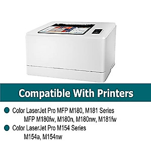 204A Printer Toner for HP 204A Toner Cartridges Works with hp Color Laserjet Pro MFP m180nw M180, M181 Series, Laserjet Pro M154 Series (Black Cyan Yellow Magenta, 5-Pack)