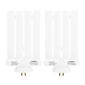 Mandala Crafts FML27 27-Watt 6500K Compact Fluorescent Light Bulbs with Quad Tubes, 4-Pin GX10q-4 Base FML 27, 2 Pack FML Lamp 27 Watt Bulbs