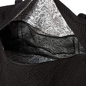 Vera Bradley Women's Microfiber Large Travel Duffle Bag, Black, One Size