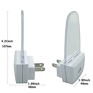 REMINDA 4 Pack Auto Nightlight Lamp with Dusk to Dawn Sensor for Bedroom, Plug in, Red