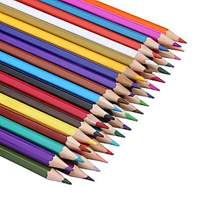 Bringsine Colored Pencils Set for Painting Drawing- 36 Colouring Pencils Leather Case Bag Coloring Book Ideal for Christmas Gifts