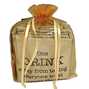 Twisted Anchor Trading Company Funny Kitchen Towels with Sayings - Dark Linen Kitchen Towels Gift Set - Comes in Gift Bag (3)