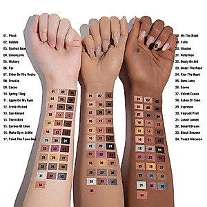 FOCALLURE No Crease Eyeshadow Stick, Creamy Eye Shadow Stick, Matte & Shimmer Eyeshadow Pencil, Smudge-proof, Built-in Smudger, BUBBLE