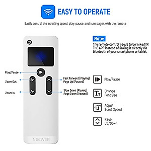NEEWER X12 Aluminum Teleprompter with RT-110 Remote Control (Connected via Bluetooth on NEEWER Teleprompter App) & Carry Case, Compatible with iPad, iOS/Android Tablets, Smartphones, DSLRs (Black)