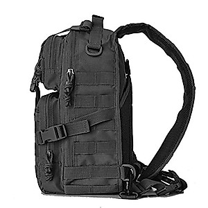 Hebetag Nylon Sling Bag Hiking Backpack for Men Women Travel Outdoor Tactical Military Camping Walking Mountain Climbing Crossbody Messenger Chest Shoulder Pack Casual Ruckpack