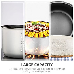 Cabilock 5L Household Rice Cooker Inner Pot Replacement Insert Liner Non- Stick Rice Electric Cooker Pot Accessories Electric Cooker Accessory