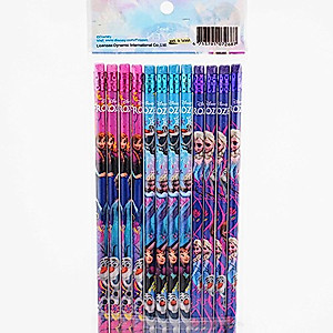 Disney Frozen Nice Design Colorful 12 Wood Pencils Pack