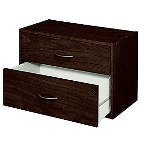 ClosetMaid 1568 Stackable 2-Drawer Horizontal Organizer, Espresso