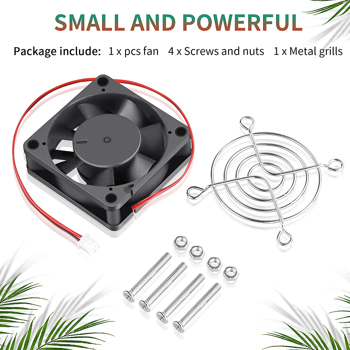 Wathai 60mm x 20mm 12V DC Cooling Fan 2Pin Brushless Cooler 6020 for DIY Exhaust Ventilation