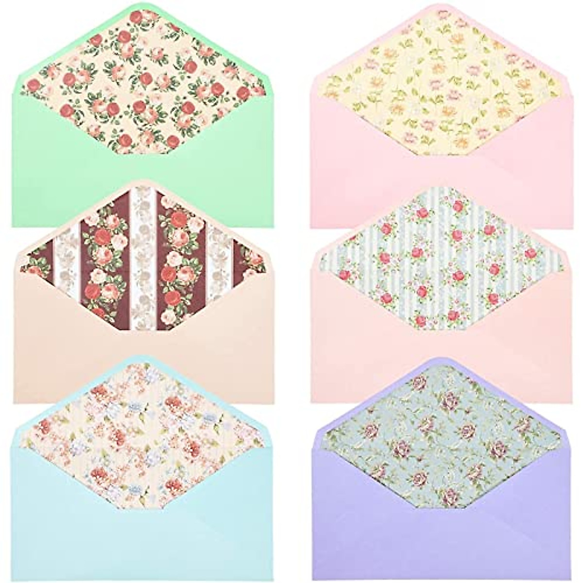 Paper Junkie 60 Sheets Vintage Floral Stationary with 30 Envelopes, Letter Writing Paper for Poems, Thank You Notes, Pen Pal, Scrapbook, Calligraphy (6 Designs, 10.2 x 7.25 In)