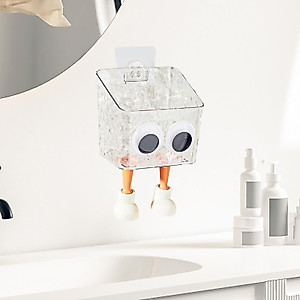 Shower Storage Basket Wall Shelf Heavy Duty Shower Tray Basket Holder Home Decor for Bathroom Apartment, Medium with Eyes Leg