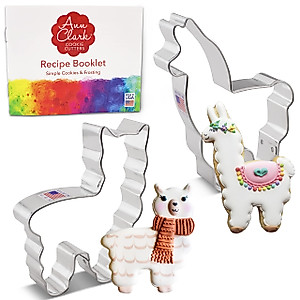 Llama and Alpaca Cookie Cutters 2-Pc. Set Made in USA by Ann Clark