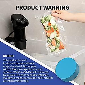 Sous Vide Magnets, 6 Pack Magnet Clips Weights Accessories Works on Sous Vide Machines to Keep Food Submerged and Fix, Food Grade Silicone Coated, replace with Sous Vide Weights Balls Clips and Racks