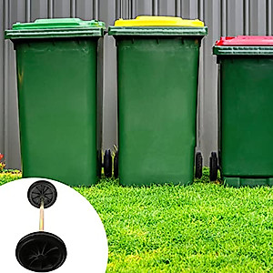HANABASS Trash Can Replacement Wheel: Garbage Bin Wheel Wastebasket Pulley Wheel Replacement Parts Black
