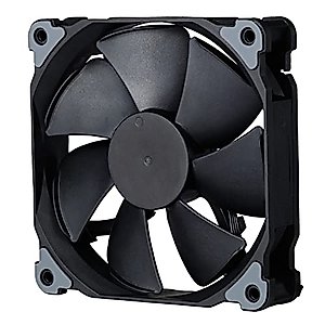 Phanteks (PH-F120MP_BBK02) 120mm MP PWM Fan, high Static Pressure, Optimized for Silence, Sleeved Daisy-Chain Cables, Black Blades, Black Frame