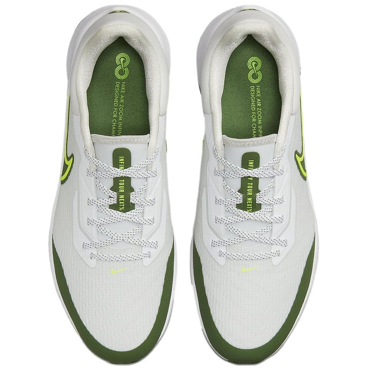 Nike Air Zoom Infinity Tour Next% 'White Treeline Men's Golf Cleats (White/Treeline, us_Footwear_Size_System, Adult, Men, Numeric, Medium, Numeric_9)