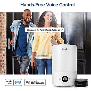 LEVOIT Humidifiers for Bedroom Large Room, 3L Cool Mist Top Fill Oil Diffuser & LEVOIT Smart Cool Mist Humidifiers for Bedroom, Top Fill Essential Oil Diffuser with Sensor