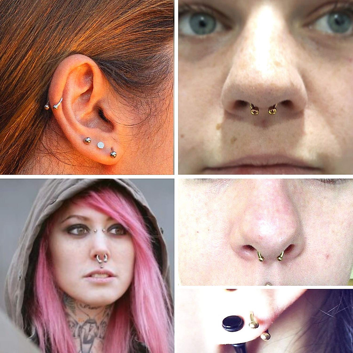 Bodytrend Titanium Circular Barbell Horseshoe PA Ring in Gold - 00G to 18G - Popular Sizes 6mm to 19mm - British Standard - Certified by Sheffield Assay Office