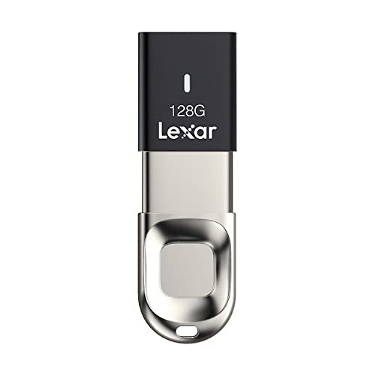 Lexar Jumpdrive Fingerprint F35 128 GB USB 3.0 Flash Drive, Black/Silver (LJDF35-128BNL)