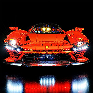 LED Lighting Set Compatible with Lego Technic 42143 Ferrari Daytona SP3 Building Set (NOT Included The Building Model Sets)