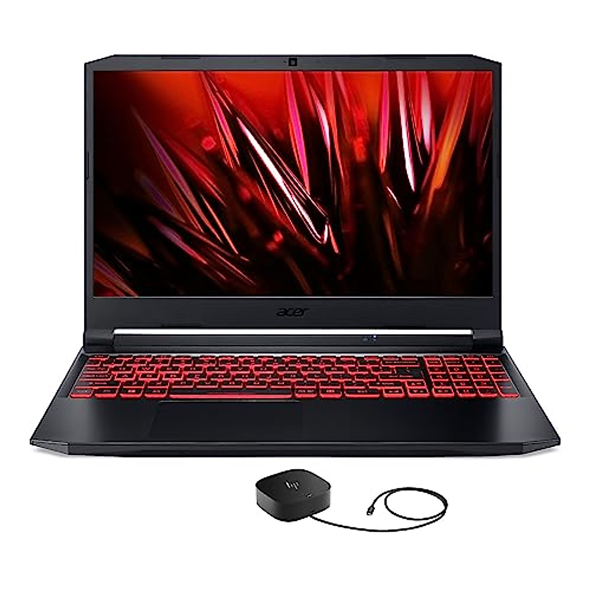 acer Nitro 5 AN515-57 Gaming & Business Laptop (Intel i7-11800H 8-Core, 8GB RAM, 128GB m.2 SATA SSD + 2TB HDD, GeForce RTX 3050 Ti, 15.6" 144Hz Win 10 Pro) with G5 Essential Dock