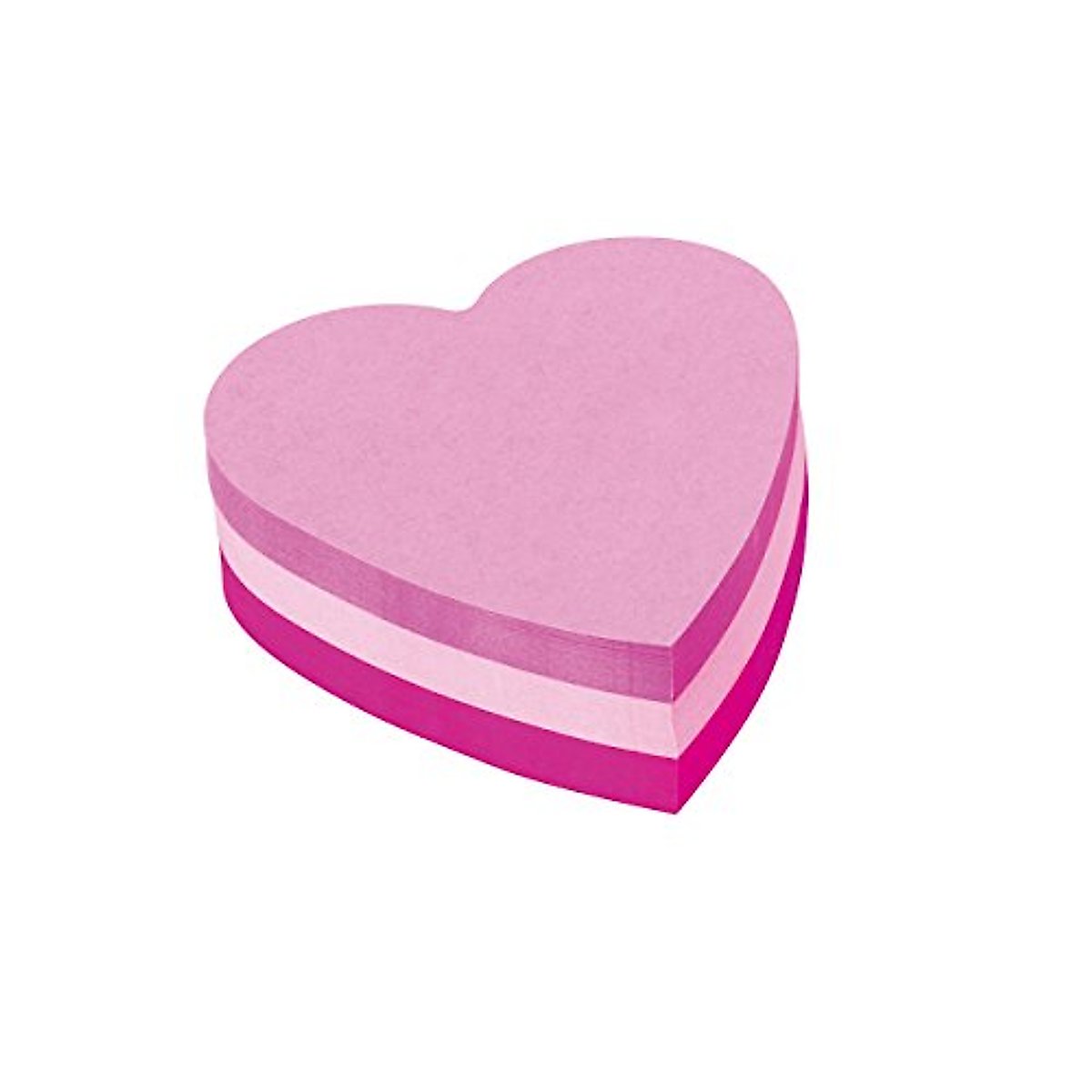 Post-it Notes - 1 Block of 225 Heart Shape Sticky Notes - 70 x 70mm - Sticky Notes for Desk, Office, School and Memos - Pink