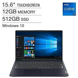 Lenovo IdeaPad 5 15.6" FHD IPS Touchscreen Laptop | 11th Gen Intel Core i7-1165G7 | 12GB RAM | 512GB SSD | Backlit Keyboard | Fingerprint Reader | Windows 10