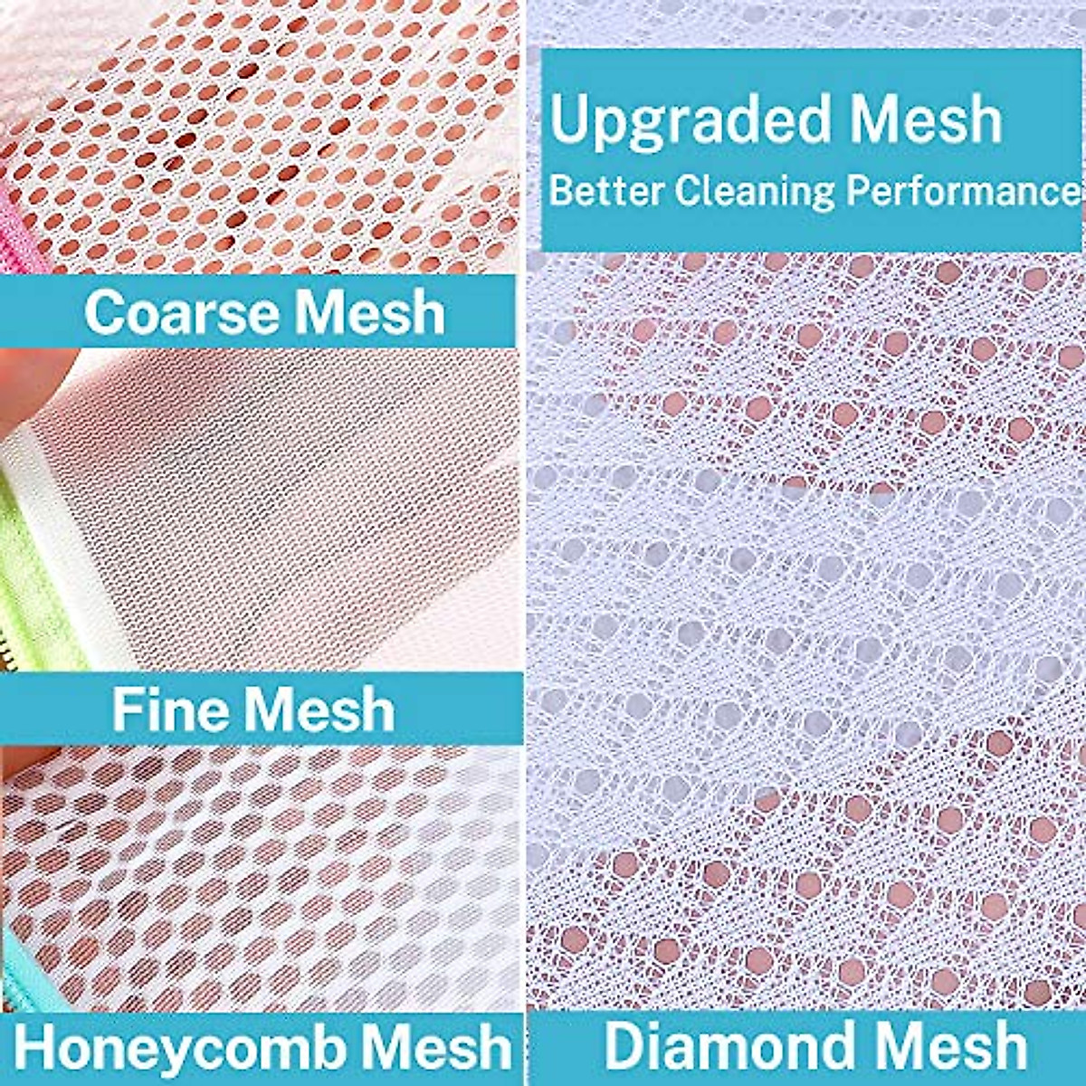 BAGAIL Set of 5 Mesh Laundry Bags for Blouse,Hosiery,Underwear,Sweaters,etc. Premium Laundry Bags for Travel Storage Organization (5 Set)